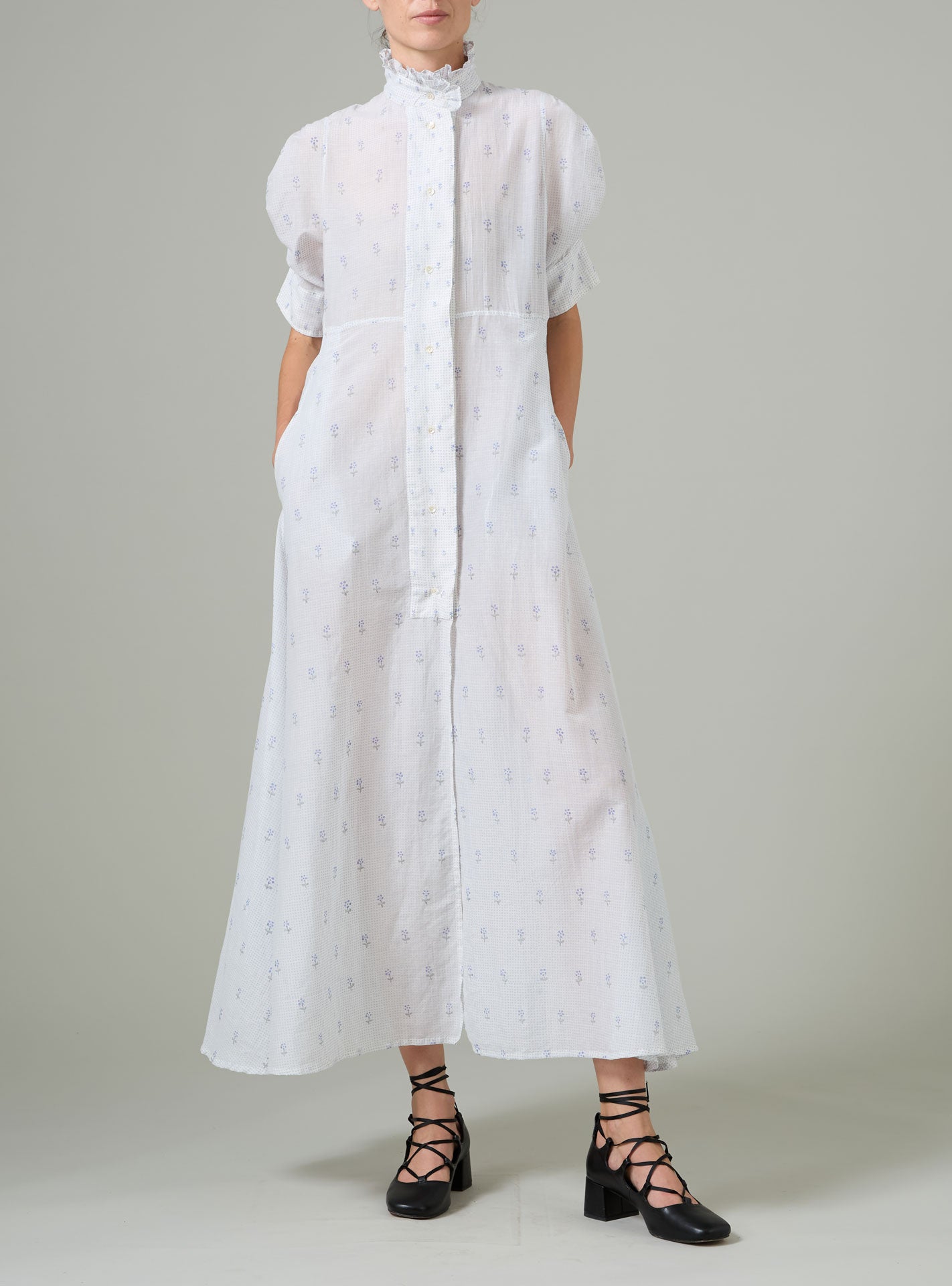 Venetia Dress - Buthi Block Print - Blue – Thierry Colson