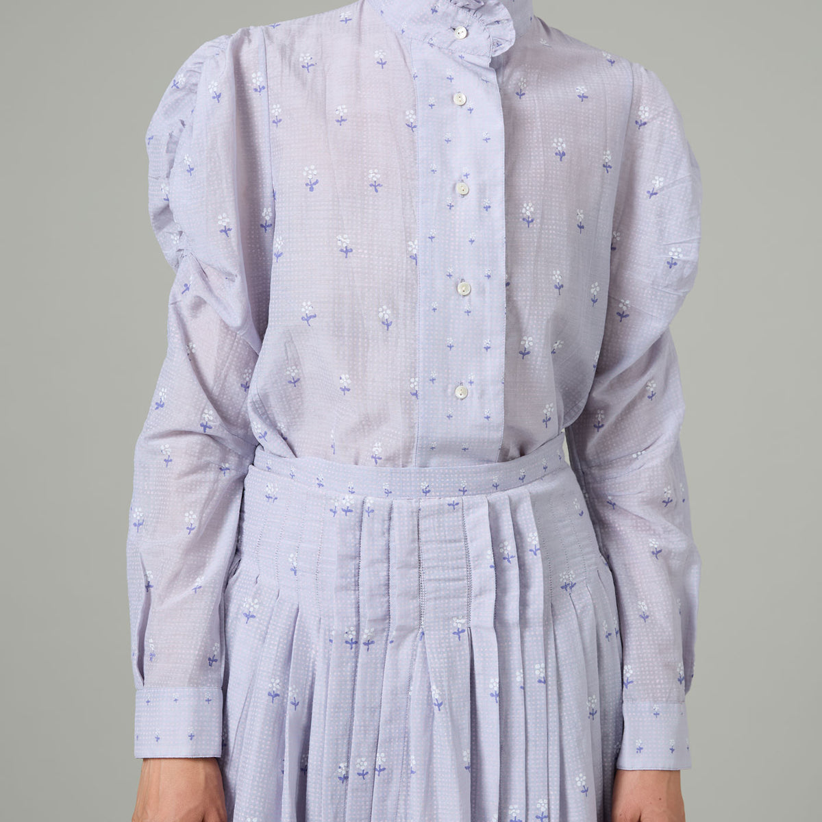 Wind Blouse - Buthi Block Print - Blue – Thierry Colson