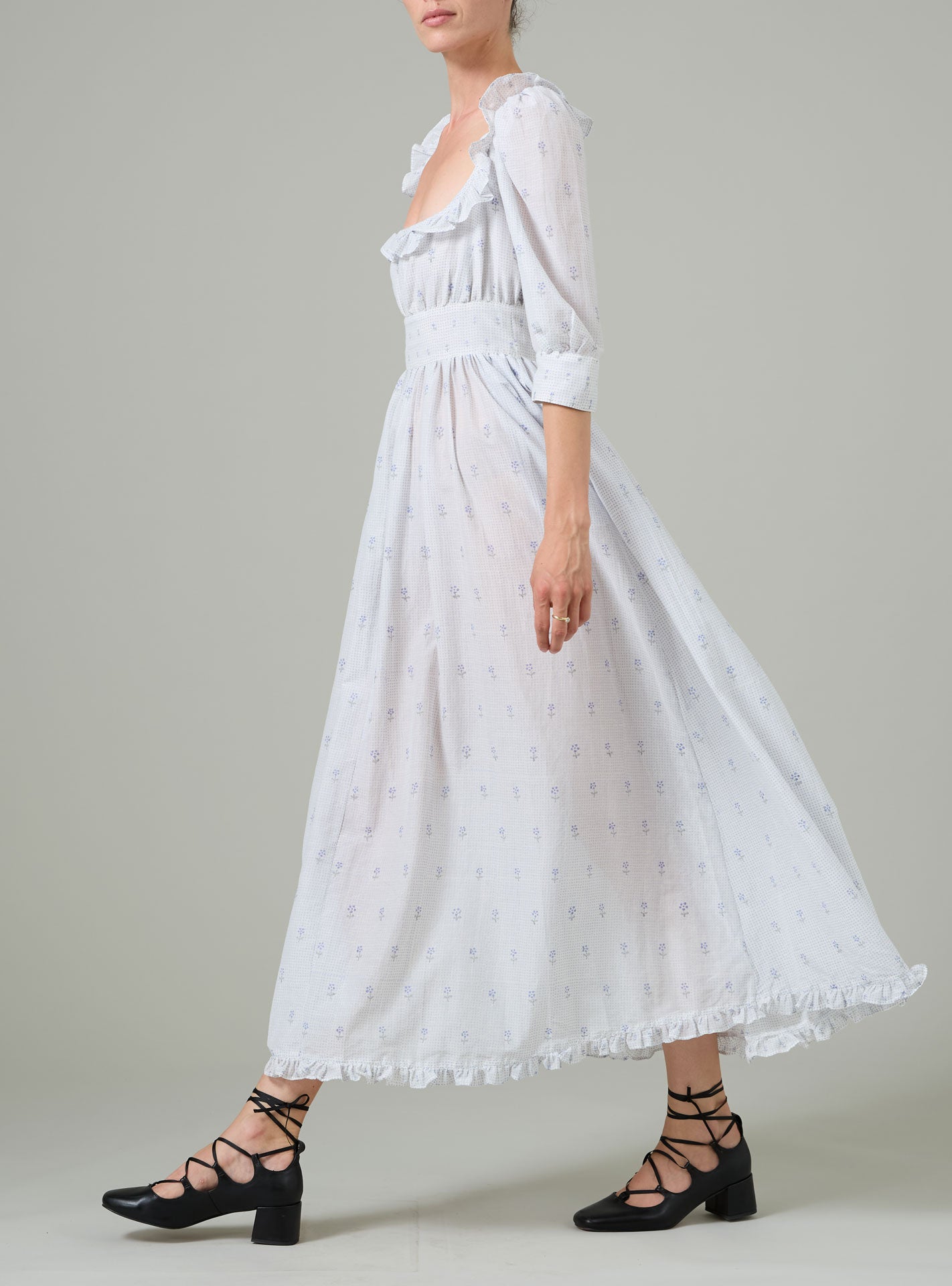 Wind Blouse - Buthi Block Print - Blue – Thierry Colson