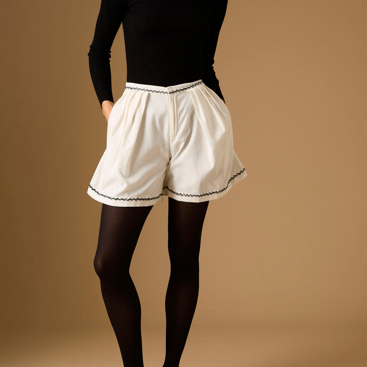 Kenya Cream Short by Thierry Colson
