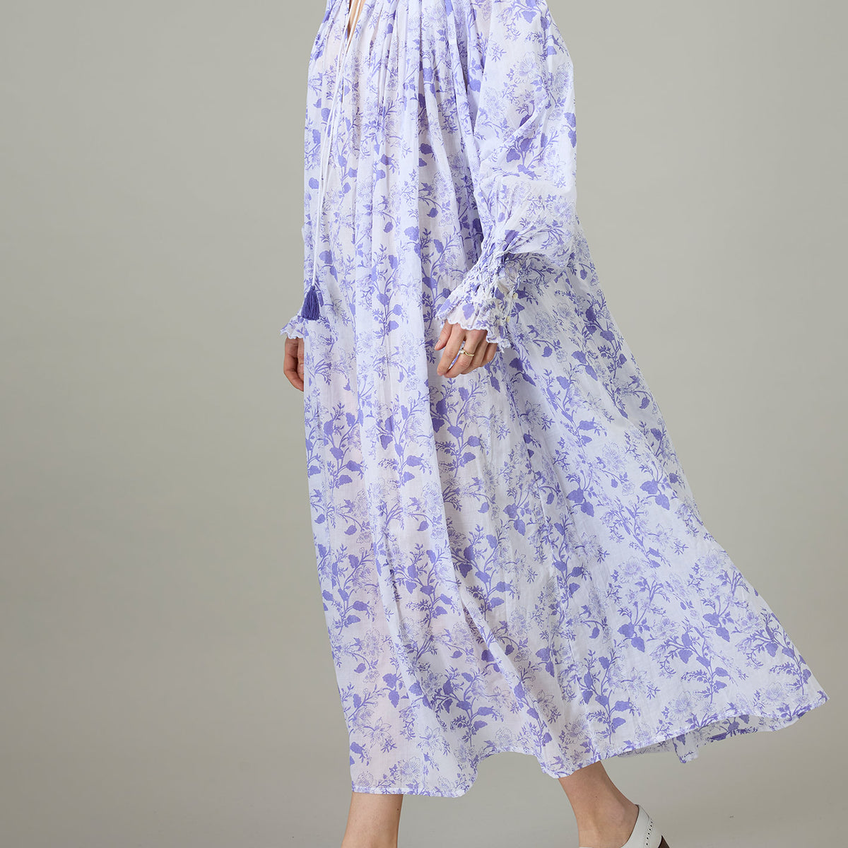 Vladia Chintz White or Lavender Dress - Thierry Colson