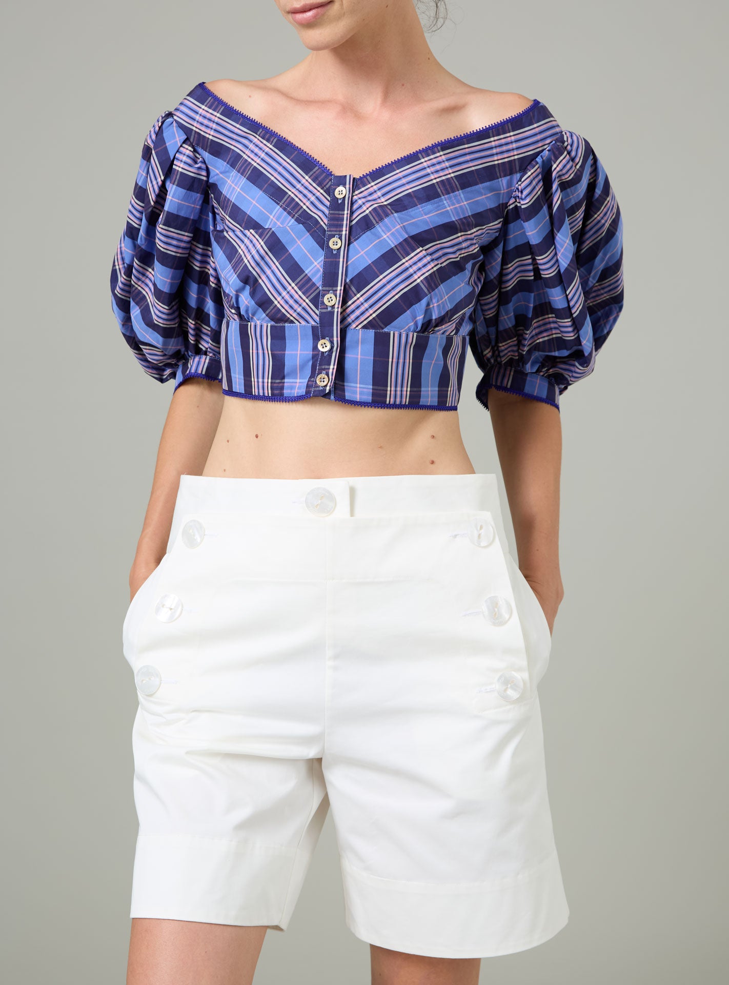 Wynona Skirt - White Gabardine - White – Thierry Colson