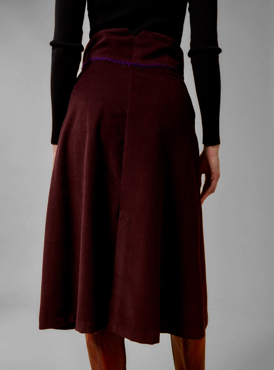 ARABELLA Chocolate Jacket Embroidered Cobalt & Purple by Thierry Colson