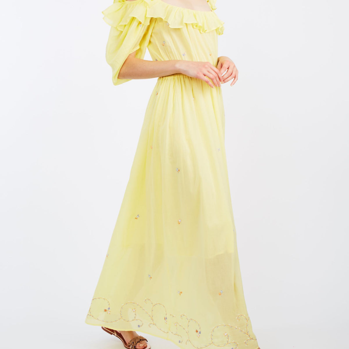 Venus Sweet Lemon Boudoir Dress by Thierry Colson