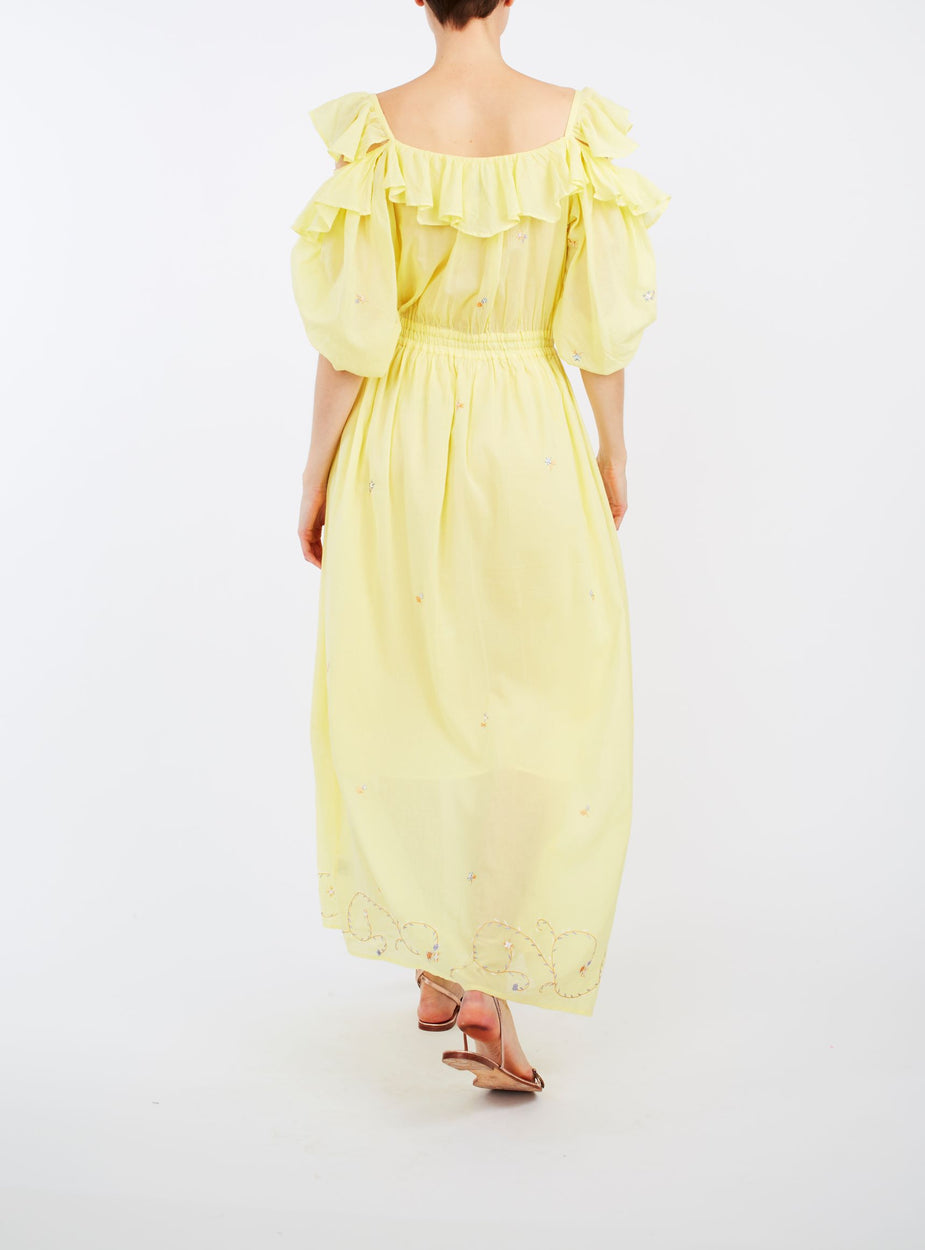 Venus Sweet Lemon Boudoir Dress by Thierry Colson